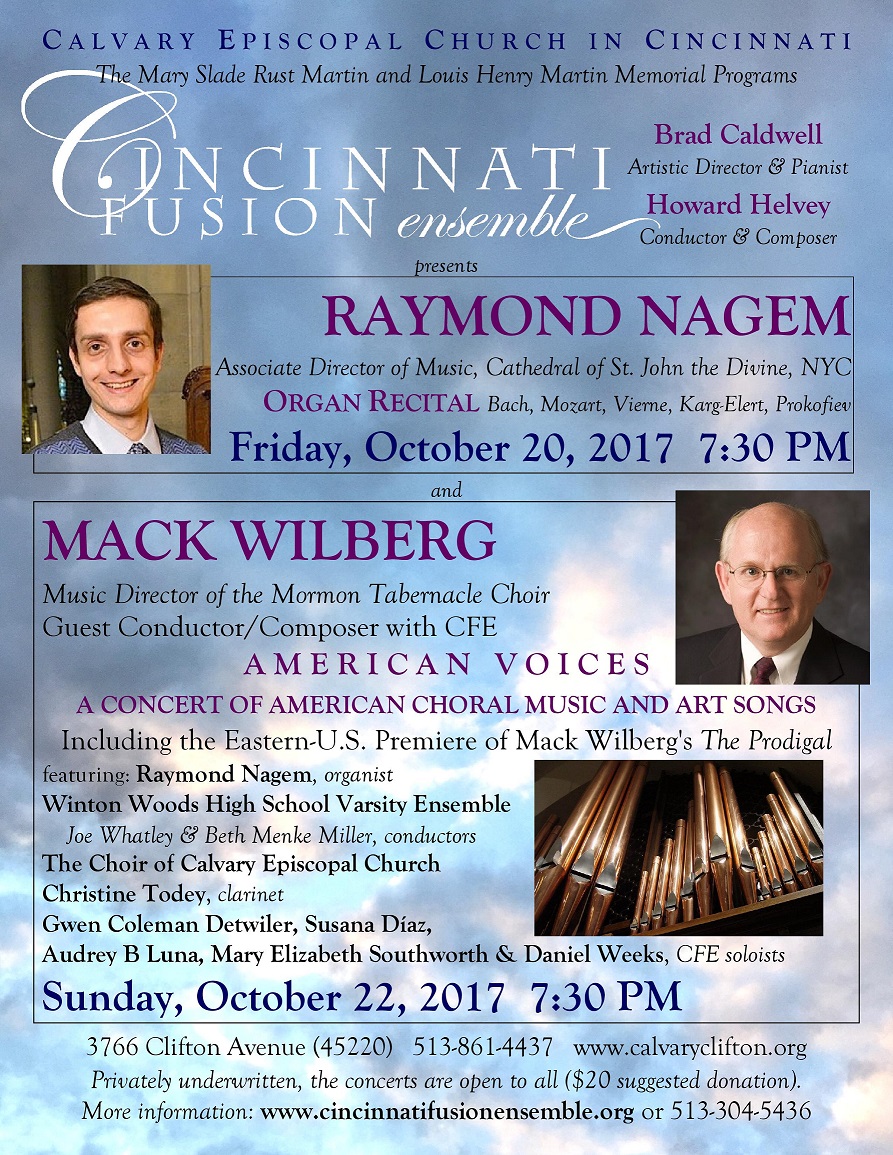 Mack Wilberg and Raymond Nagem join the Cincinnati Fusion Ensemble (Oct ...