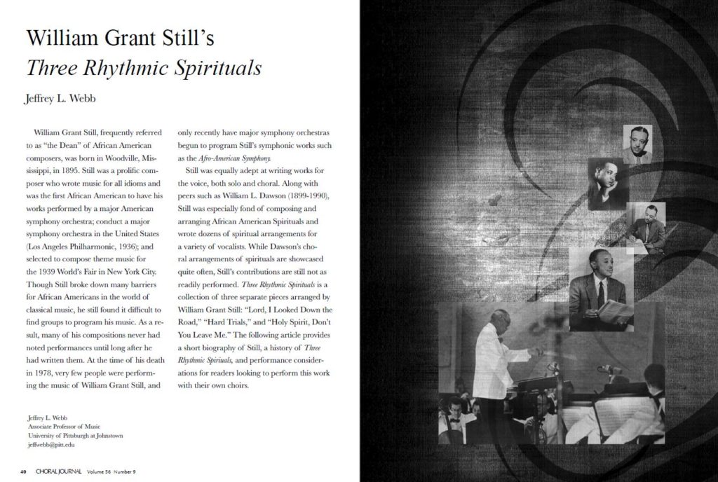 William Grant Still in Choral Journal